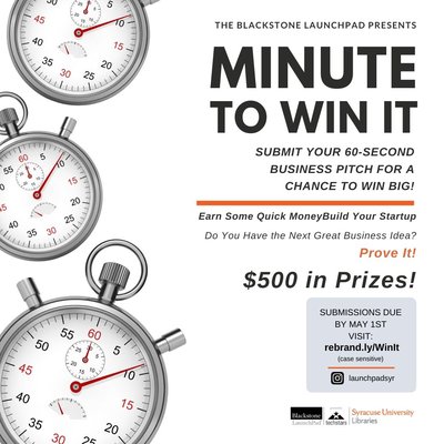 LaunchPad Minute to Win It - Syracuse University Libraries