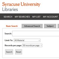 Classic Catalog changes - Syracuse University Libraries