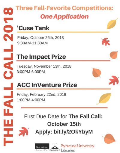 Fall call now open for campus competitions - Syracuse University Libraries